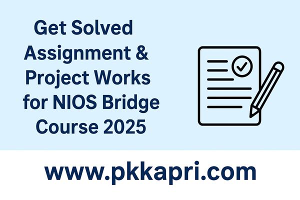 Nios Bridge Course 2025 Solved Assignment & Project Work in Pdf